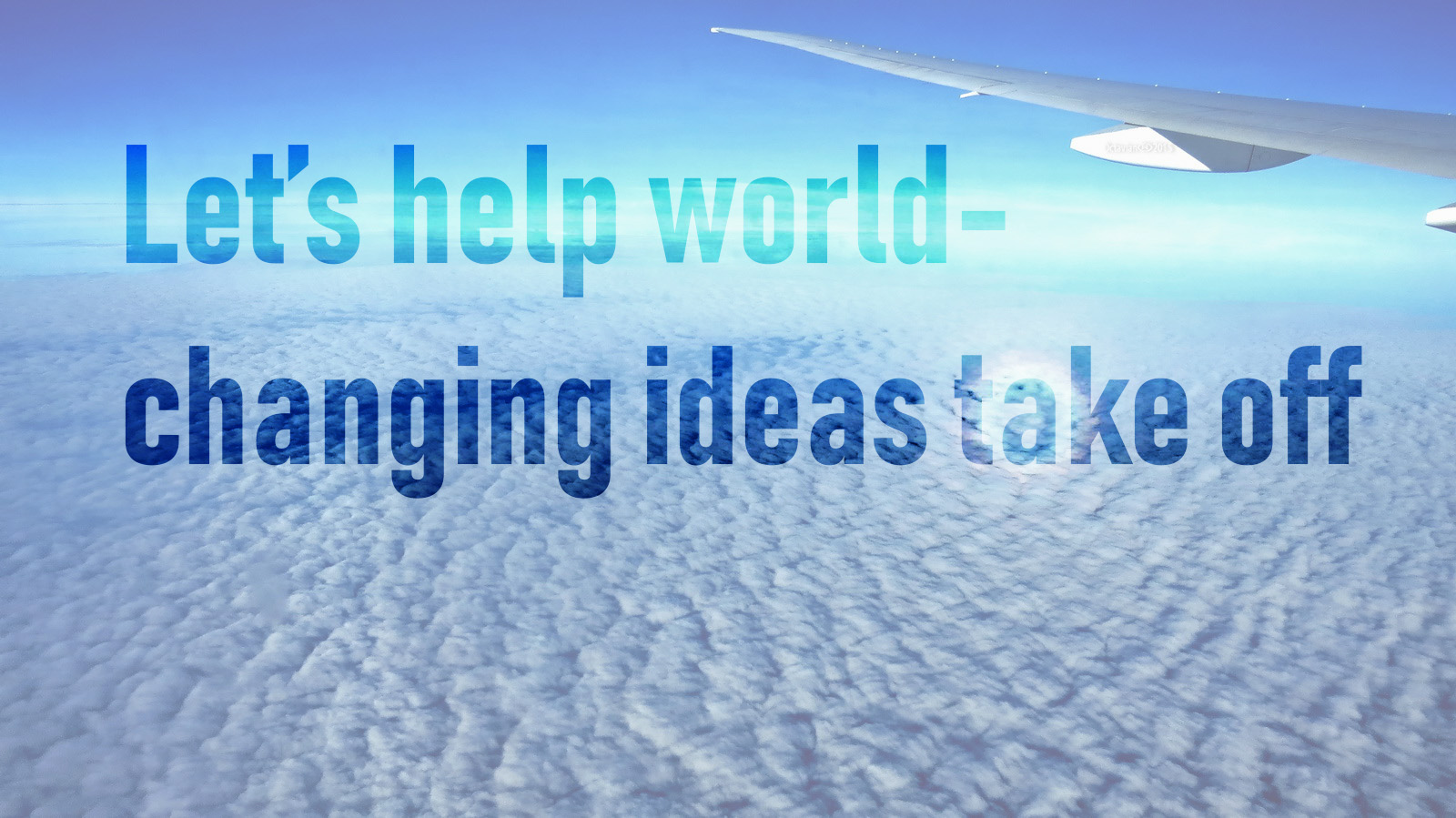 Let's solve the big problems with start-up support